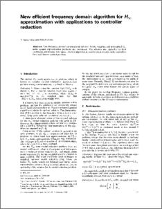 New Efficient Frequency Domain Algorithm for H-inf Approximation with ...